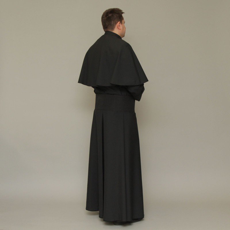 Vaneli Confecções Litúrgicas - Batina Preta Com Faixa Peregrine e Amito